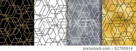 Geometrical abstract vector seamless patterns set - Stock Illustration [82780914] - PIXTA
