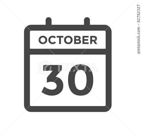 October 30 Calendar Day or Calender Date for... - Stock Illustration ...