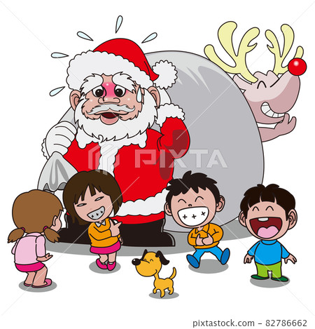 Hurry Santa Claus has arrived before Christmas! - Stock Illustration ...