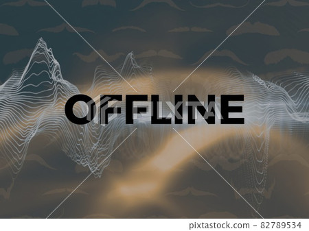 Digitally generated image of offline text... - Stock Illustration ...