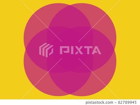 Four interlocking red circles with copy space... - Stock Illustration ...