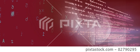 Two computer codes processing against black and... - Stock Illustration [82790295] - PIXTA