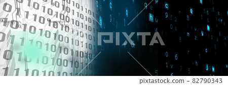 Computer code processing over black background,...-插圖素材 [82790343 ...