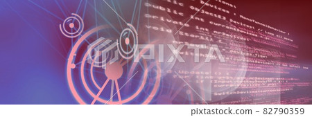 Computer code and network of connection against... - Stock Illustration [82790359] - PIXTA