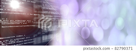 Computer code processing against black and...-插圖素材 [82790371] - PIXTA圖庫