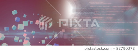 Computer code and multicolor geometric shapes... - Stock Illustration ...