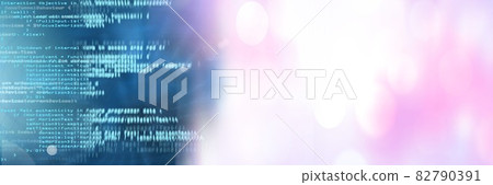 Computer code processing against black and pink... - Stock Illustration ...