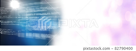 Computer code processing against black and pink... - Stock Illustration ...