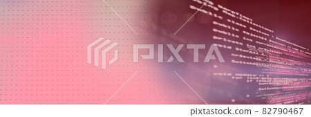 Computer code and metal machine surface against... - Stock Illustration ...