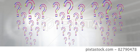 Multiple multicolor question marks against a... - Stock Illustration ...