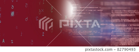 Two computer codes processing against black and... - Stock Illustration [82790493] - PIXTA