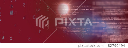 Two computer codes processing against black and... - Stock Illustration [82790494] - PIXTA