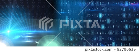 Computer code processing over blue background,... - Stock Illustration ...