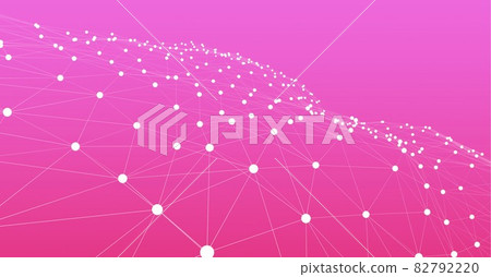 Glowing network of connections against purple... - Stock Illustration ...
