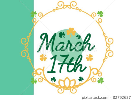 Composition of march 17th text on circle in... - Stock Illustration ...