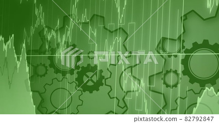 Composition of green financial data processing... - Stock Illustration ...