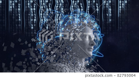Composition of binary coding and connections... - Stock Illustration ...