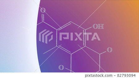 Composition of white chemical compounds... - Stock Illustration ...