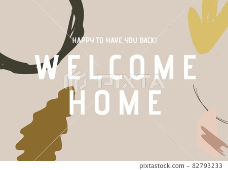 Composition of welcome home text with abstract... - Stock Illustration ...