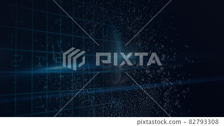 Composition of human bust formed with binary... - Stock Illustration ...