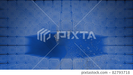 Composition of exploding human bust formed with... - Stock Illustration ...