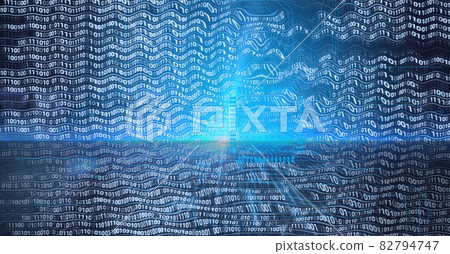 Composition of binary coding, online security... - Stock Illustration ...