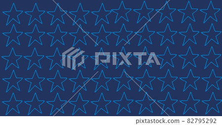 Illustration of multiple rows of blue stars on... - Stock Illustration ...