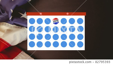 Composition of token template card and voting... - Stock Illustration ...