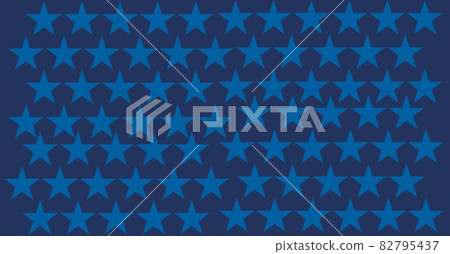 Illustration of multiple rows of blue stars on... - Stock Illustration ...