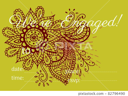 We are engaged text with copy space against... - Stock Illustration ...