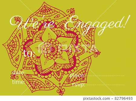 We are engaged text with copy space against... - Stock Illustration ...