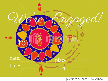 We are engaged text with copy space against...-插圖素材 [82796528] - PIXTA圖庫