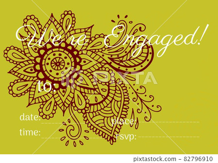 We are engaged text with copy space against... - Stock Illustration ...