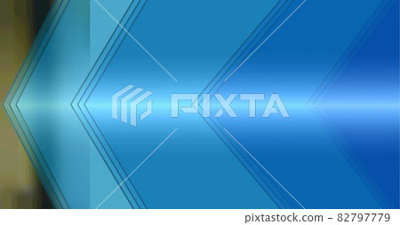 Composition of shiny graduated blue chevrons on... - Stock Illustration ...