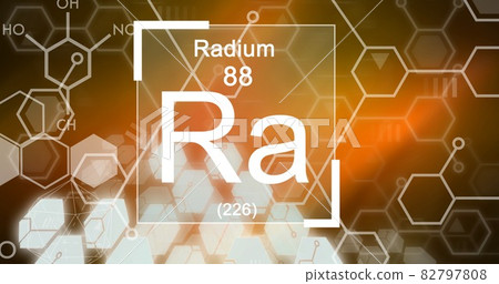 Composition of periodic table text radium 88 ra... - Stock Illustration ...