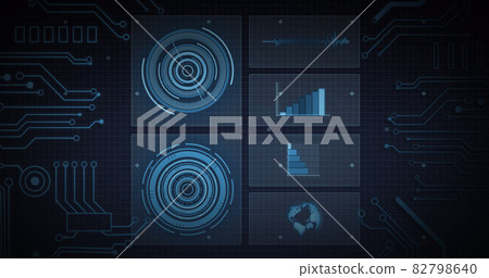 Image of scope scanning, processor elements and... - Stock Illustration [82798640] - PIXTA