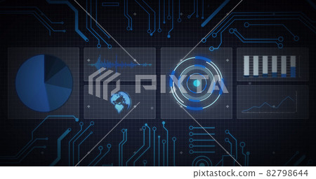 Image of scope scanning, processor elements and... - Stock Illustration [82798644] - PIXTA