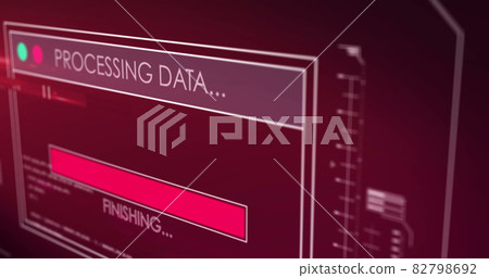 Digital image of digital interface with data... - Stock Illustration ...