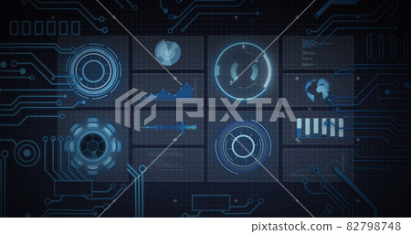 Image of scope scanning, processor elements and... - Stock Illustration [82798748] - PIXTA