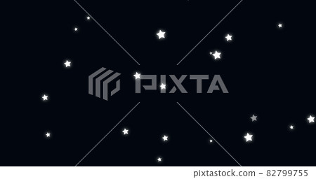 Image of glowing white stars twinkling and... - Stock Illustration ...