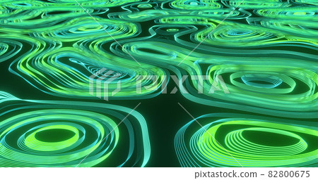 Image of blue and green liquid lines moving on... - Stock Illustration ...