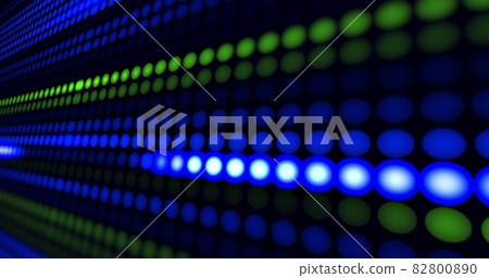 Rows of green and blue led light diodes glowing... - Stock Illustration ...