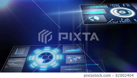 Image of scope scanning, statistics recording... - Stock Illustration ...