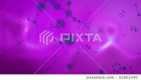 Image of multiple 3d purple molecules - Stock Illustration [82802440 ...