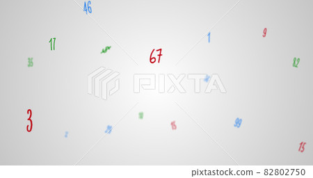 Digital image of colorful random letters and... - Stock Illustration ...