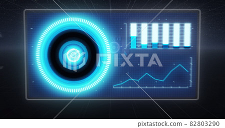 Image of scope scanning, statistics recording... - Stock Illustration ...
