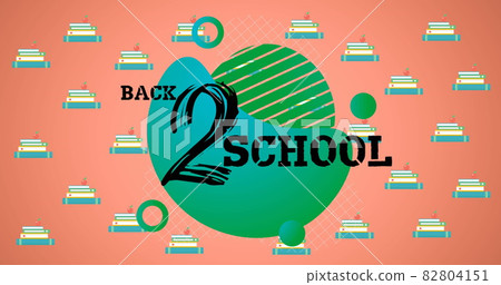 Image of back 2 school text over school items... - Stock Illustration ...