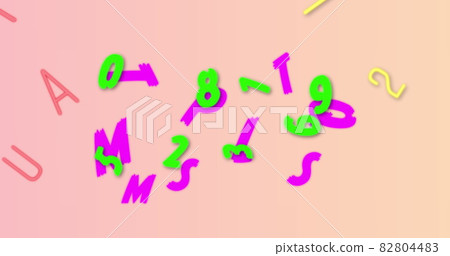 Digital image of multiple numbers and alphabets... - Stock Illustration ...