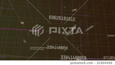 Digital image of multiple changing numbers... - Stock Illustration [82804488] - PIXTA