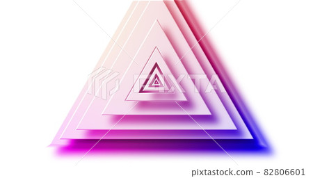 Image of rainbow coloured triangle layers... - Stock Illustration ...